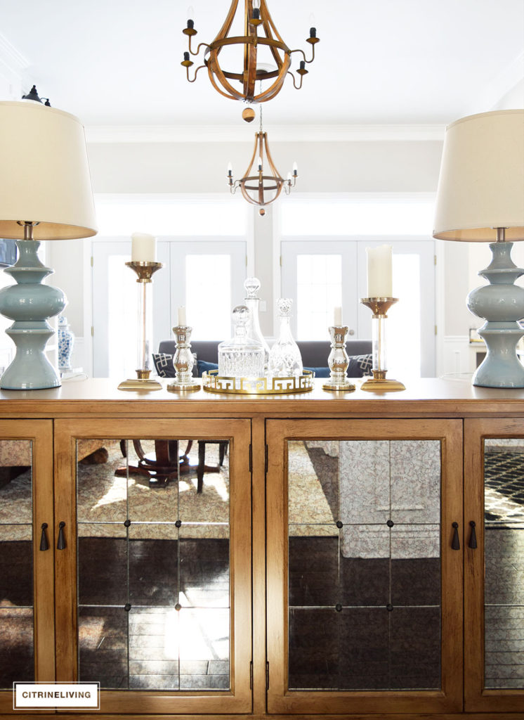 CITRINELIVING - OUR NEW ANTIQUE MIRRORED BUFFET