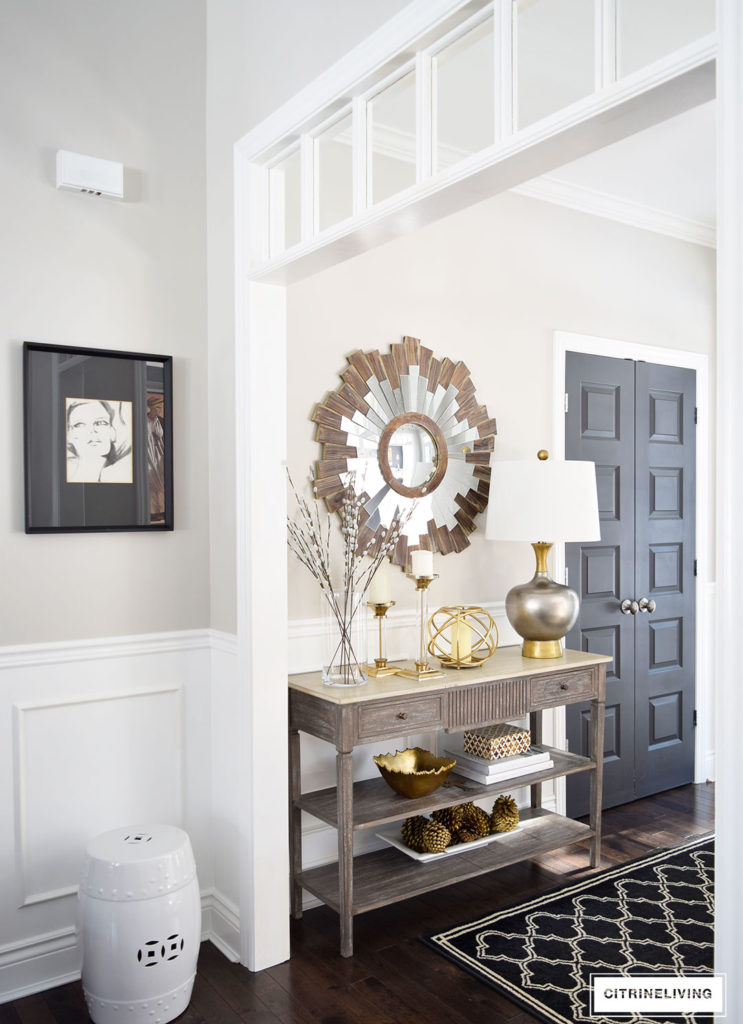 ONE CONSOLE TABLE FOUR DIFFERENT WAYS