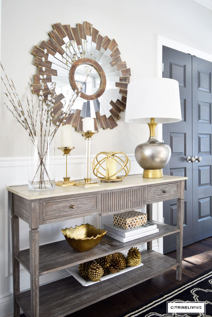 ONE CONSOLE TABLE FOUR DIFFERENT WAYS