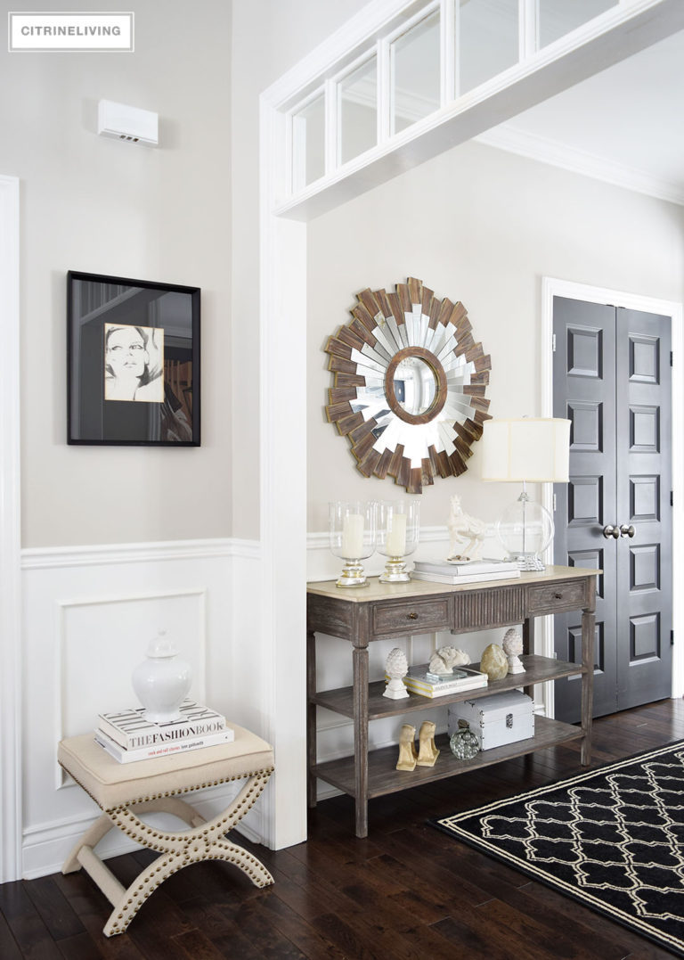 ONE CONSOLE TABLE FOUR DIFFERENT WAYS