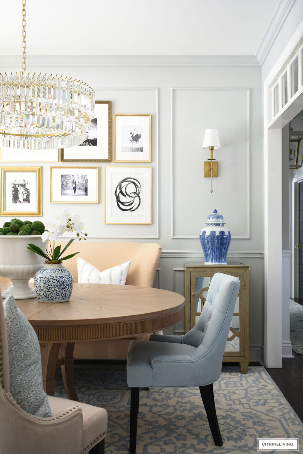 ELEGANT DINING ROOM DECOR FOR SPRING: BEAUTIFUL, SIMPLE TOUCHES - CITRINELIVING