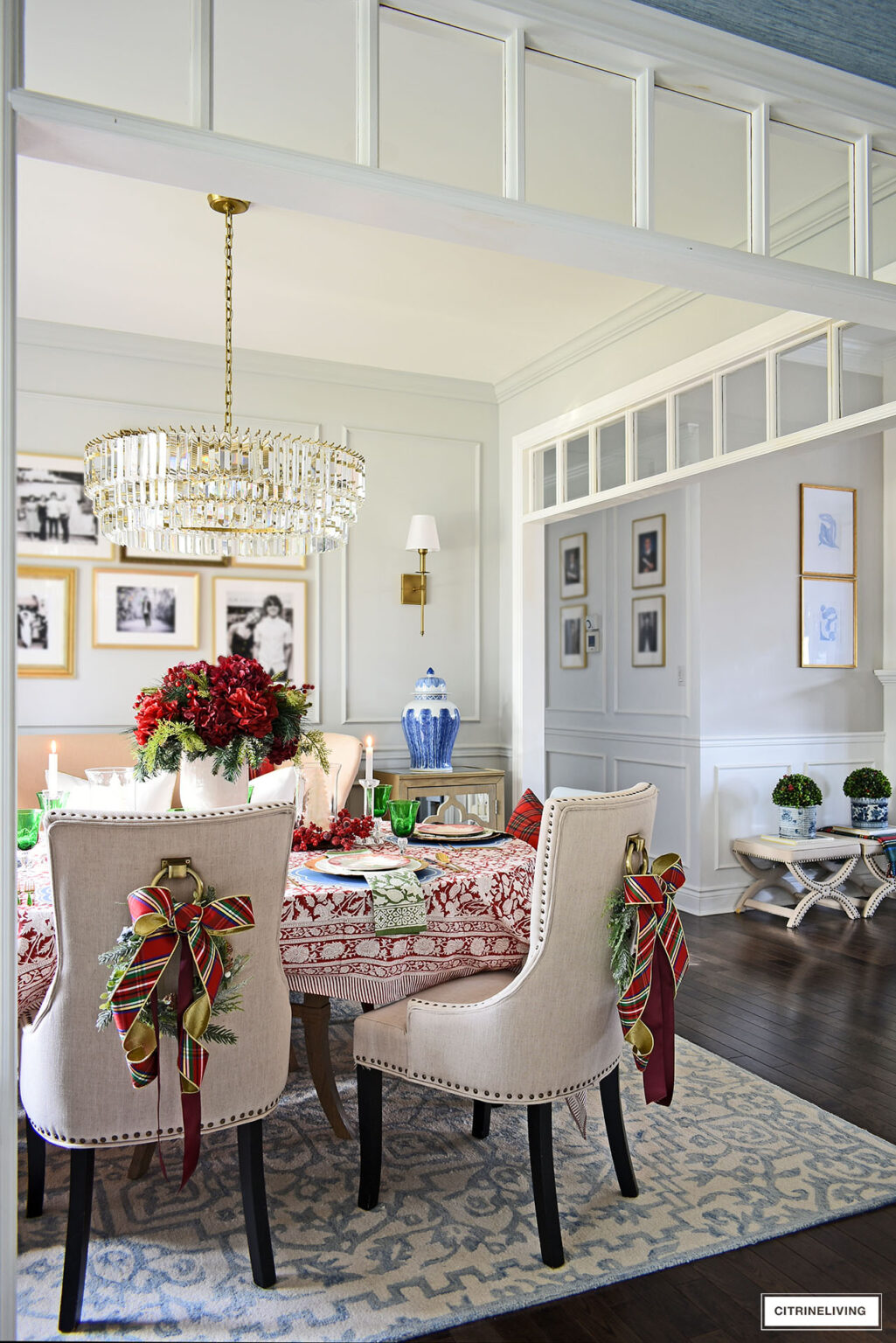 Chic & Festive Dining Room for Christmas | CITRINELIVING