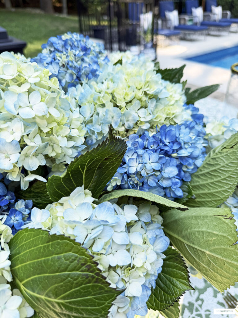 Outdoor Summer Tablescape with Hydrangeas | CitrineLiving